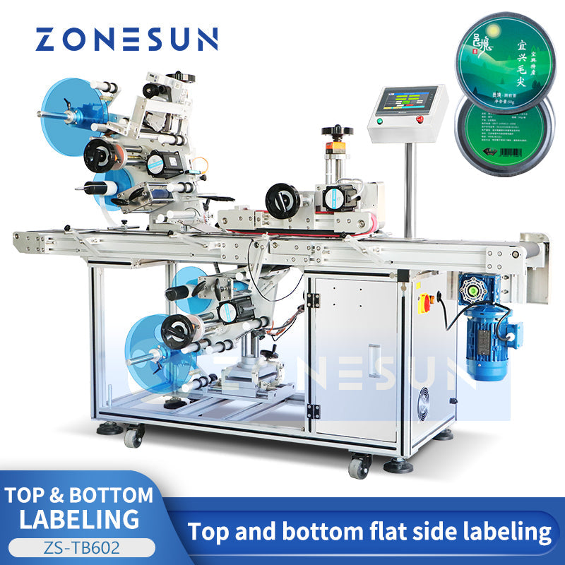 Flat Surface Labeling Machines – Automatic Label Applicator for Bottles & Boxes
