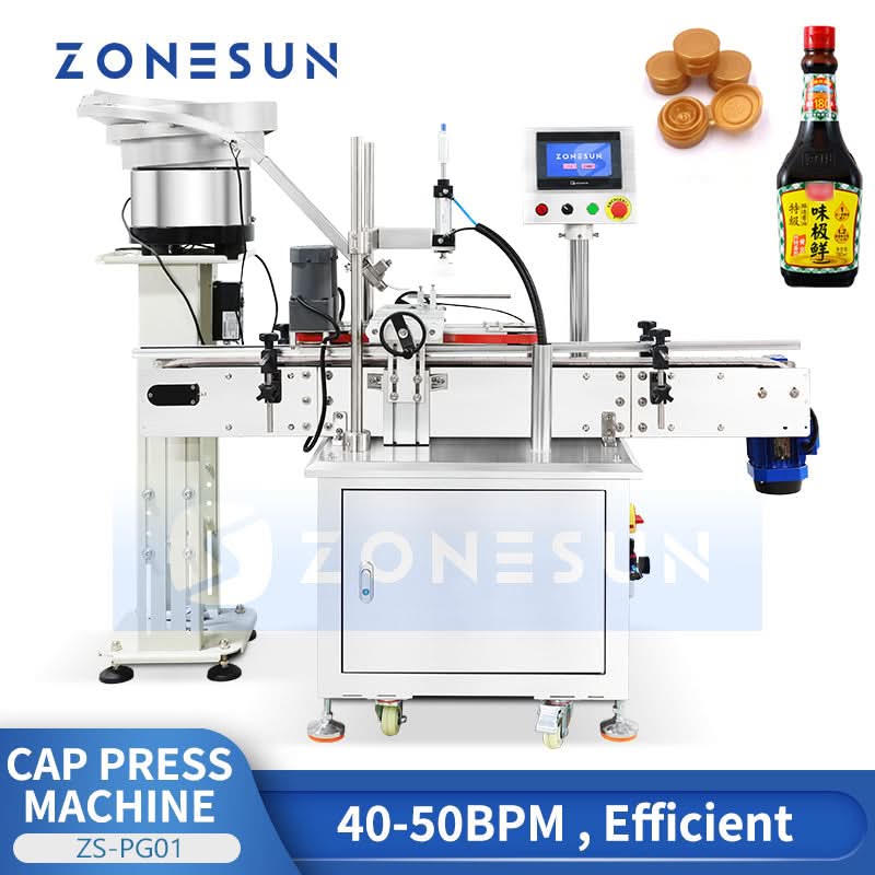ZONESUN ZS-PG01 Automatic Flip Top Cap Cap Pressing Machine