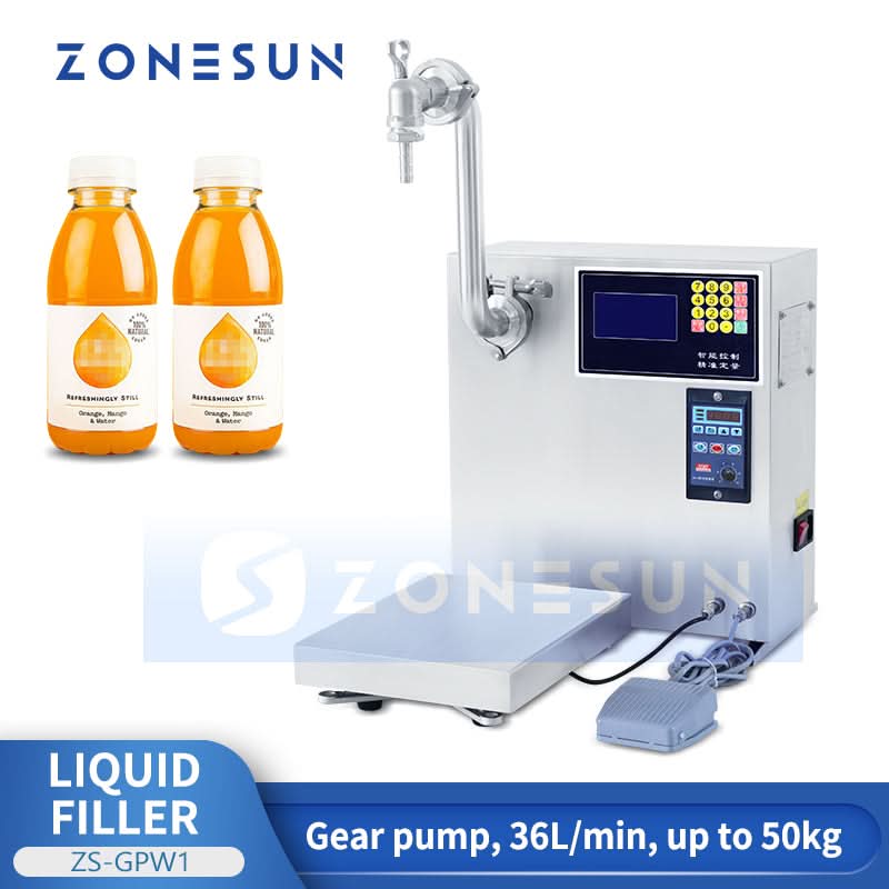 ZONESUN ZS-GPW1 Gear Pump Liquid Filler with High Flow & Weight Contro