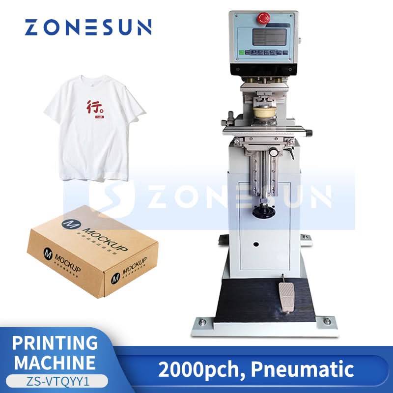 Zonesun ZS-VTQYY1 Vertical Pad Printer with LCD and Ink Cup Design