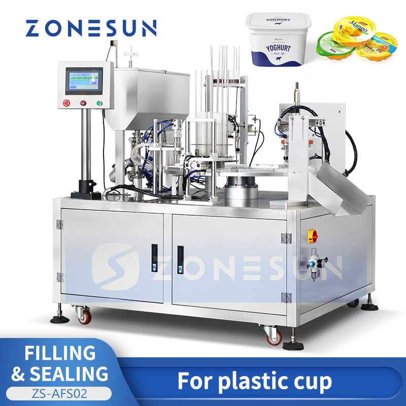Automatic Cup Filling and Sealing Machine for Yogurt, Juice & Sauce