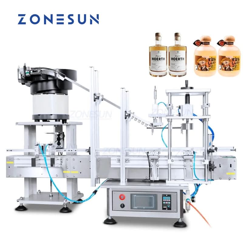 ZONESUN ZS-XG1870D2 Desktop T-Cork Capping Machine with Cap Sorter