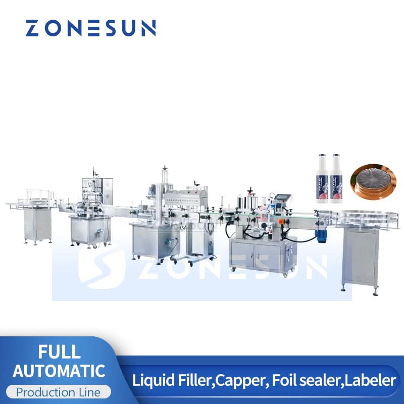ZONESUN Automatic Liquid Filling Capping Labeling Machine Induction ...