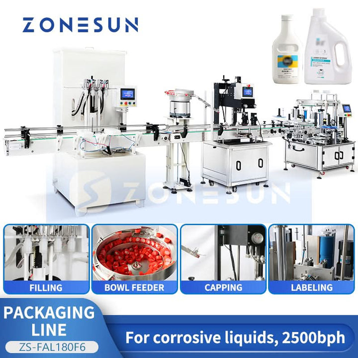 Zonesun ZS-FAL180F6 Anti-Corrosion Chemical Liquid Bottle Packaging Li