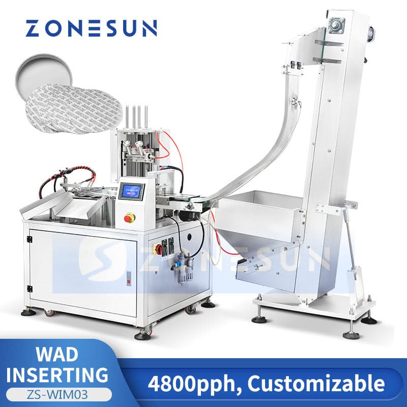 Zonesun ZS-WIM03 Dual-Lane Wad Inserting Machine with Cap Sorting & Sealing