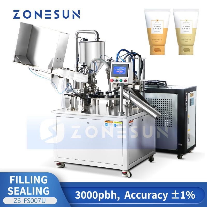 Zonesun ZS-FS007U Servo Tube Filling & Sealing Machine for Cream Packaging