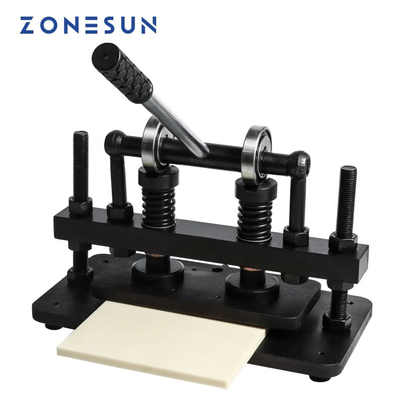 ZONESUN 2612 Double Wheel Hand Leather Die Cutting Machine 26x12cm
