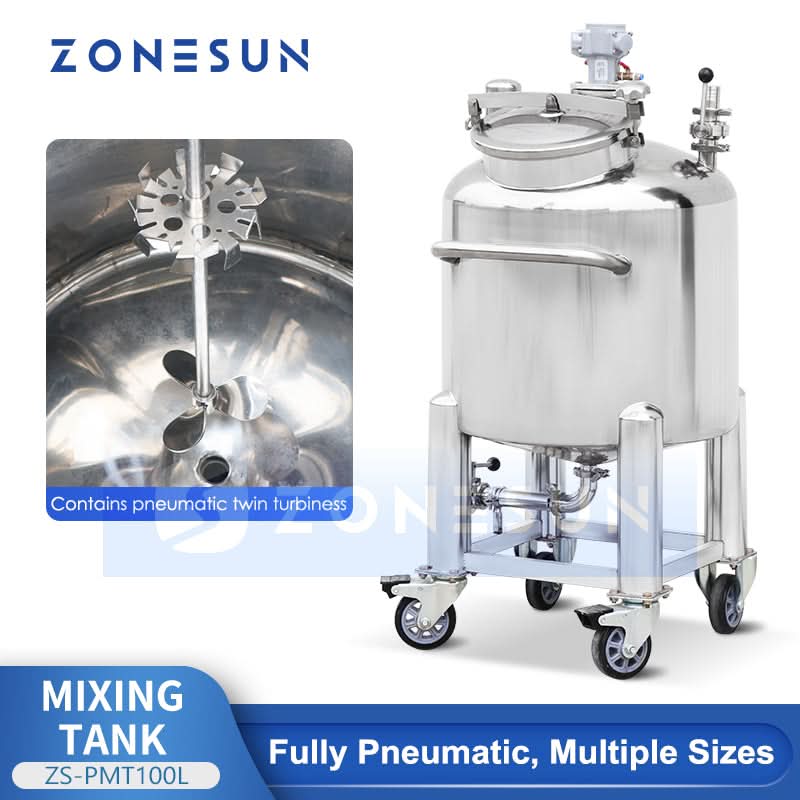 ZONESUN Pneumatic Mixing Tank – Safe, Electric-Free Operation | ZS-PMT