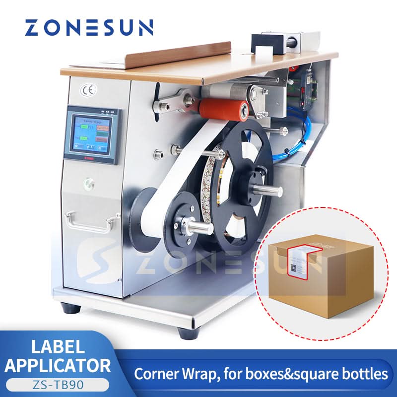 ZONESUN ZS-TB90 Tamper Evident Label Applicator for Right-Angled Packa