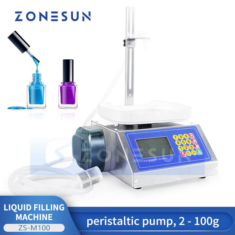 Zonesun ZS-M100 Semi Automatic Peristaltic Pump Weighing Filling Machi