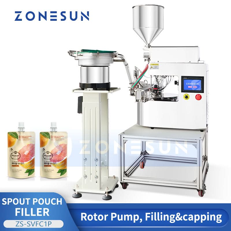 ZONESUN ZS-SVFC1P Automatic Spout Pouch Filling and Capping Machine St