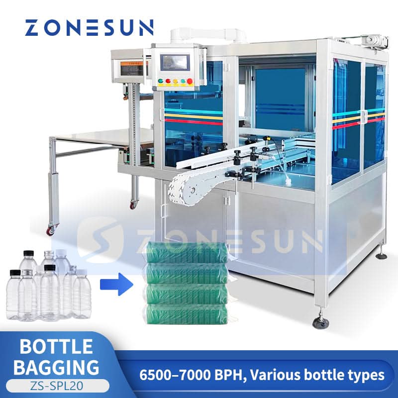 ZONESUN ZS-SPL20 Automatic Plastic Bottle Bagging Machine Bottle Bagger