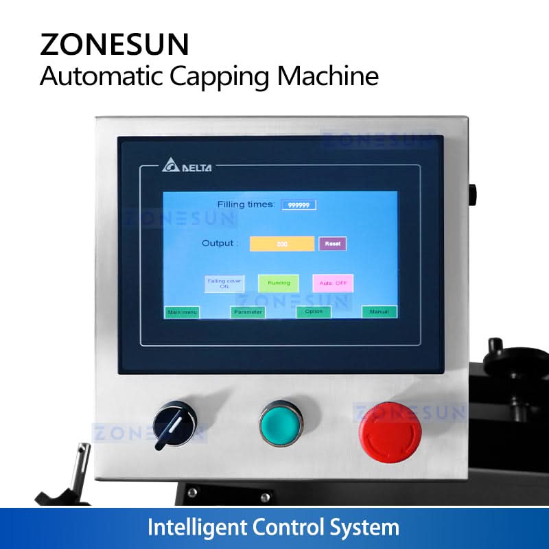 ZONESUN ZS-XG440H Automatic Capping Machine with Smart Cap Feeding Sys