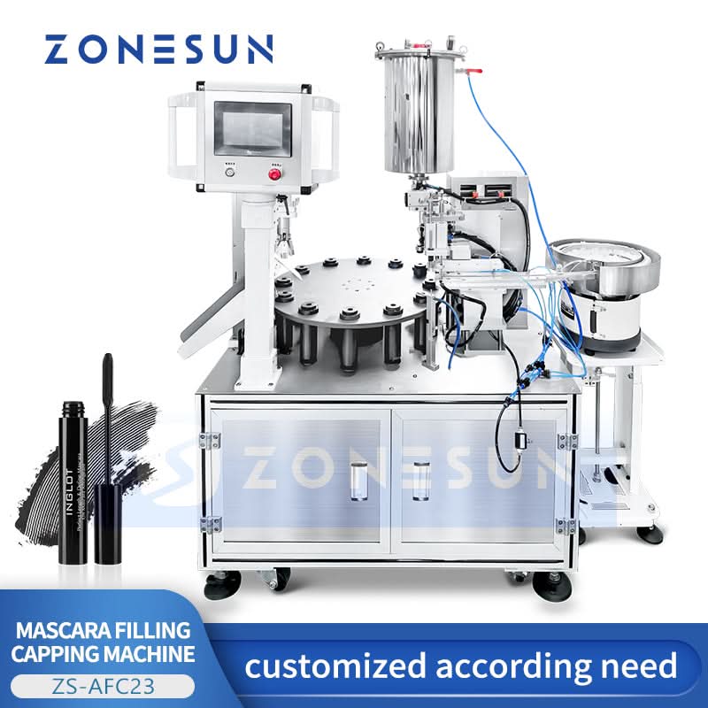 ZONESUN ZS-AFC23 Automatic Mascara Filling and Capping Machine High ...