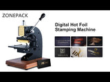 ZONEPACK Press Trainer Hot Foil Stamping Machine for Leather Wood Pape ...