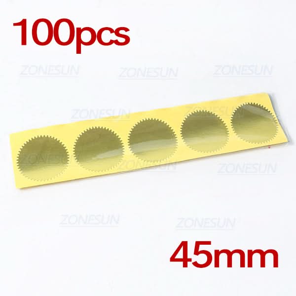 ZONESUN 100Pcs 45mm Embosser Sticker for Embossing Stamp Customize Emb