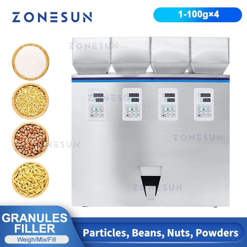 ZONESUN ZS-GWF4 Multi-Hopper Granule Powder Filling Machine