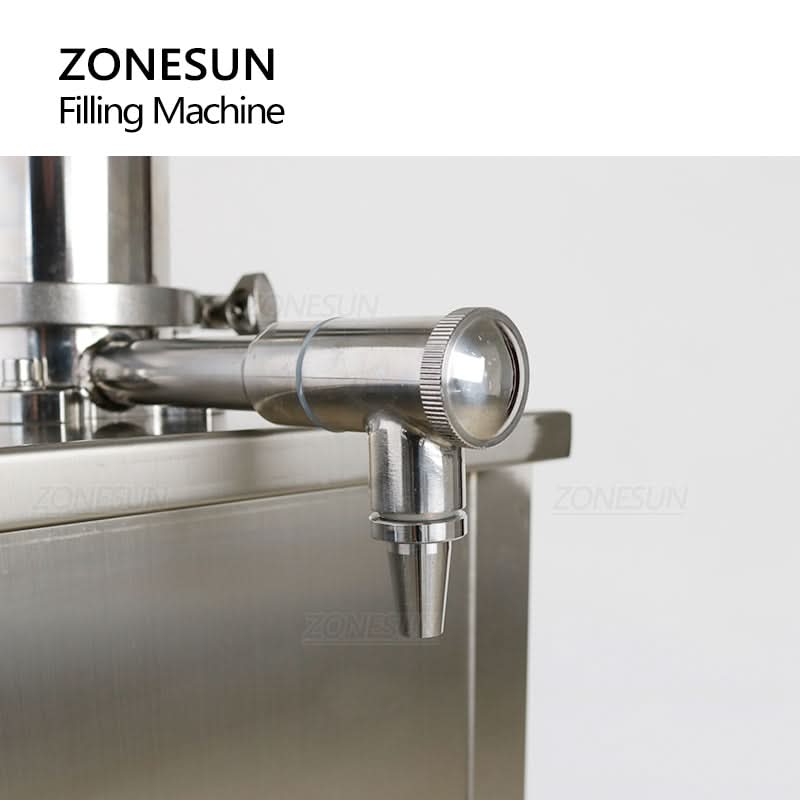 ZONESUN ZS-GT1V Pneumatic Paste and Liquid Filling Machine with 30L Ho