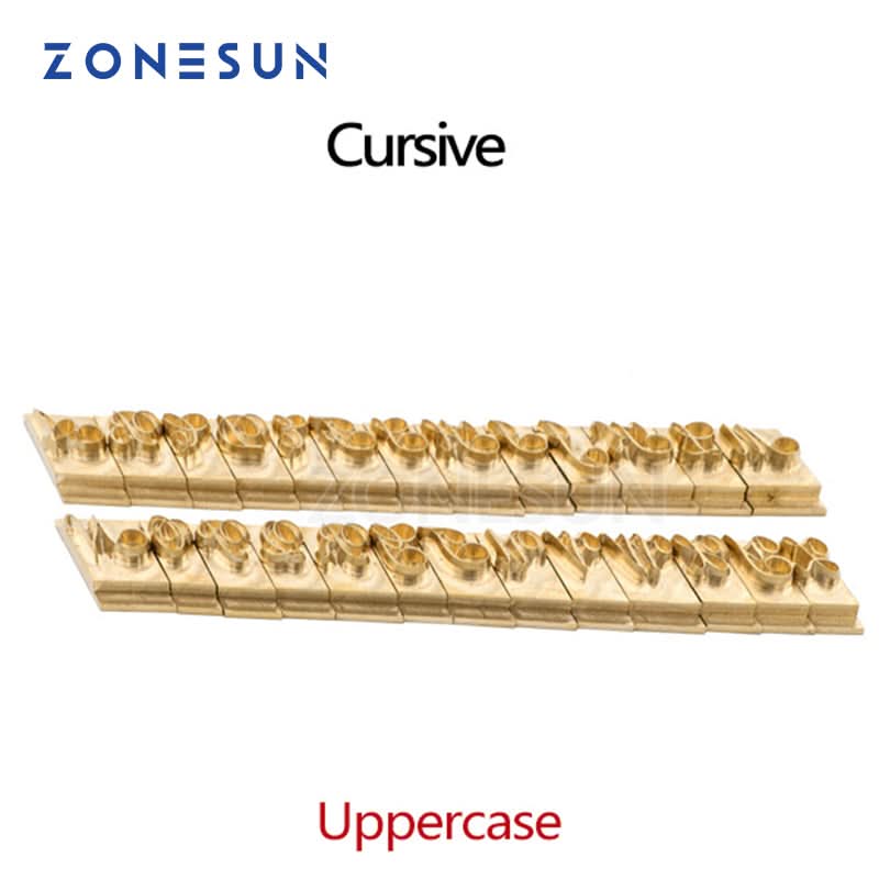 ZONESUN Cursive Upper Case lowercase number Brass Letter Without Shipp