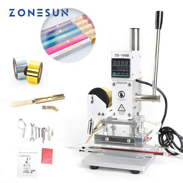 ZONESUN Hot Stamping Machine for Leather Paper Wood Embossing